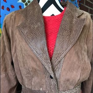 Jackets & Coats | Vintage Genuine Snake Skin Embossed Leatherjacket ...
